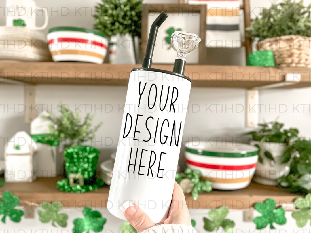 Hookah Tumbler Mockup St. Patrick's Day Thermal Cups White Full Wrap ...