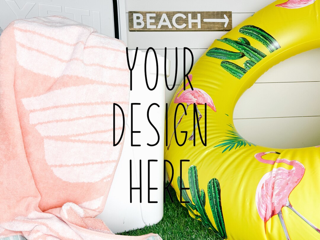 Blank Beach Background Mockup | Wall Mockup | Styled Summer Background ...