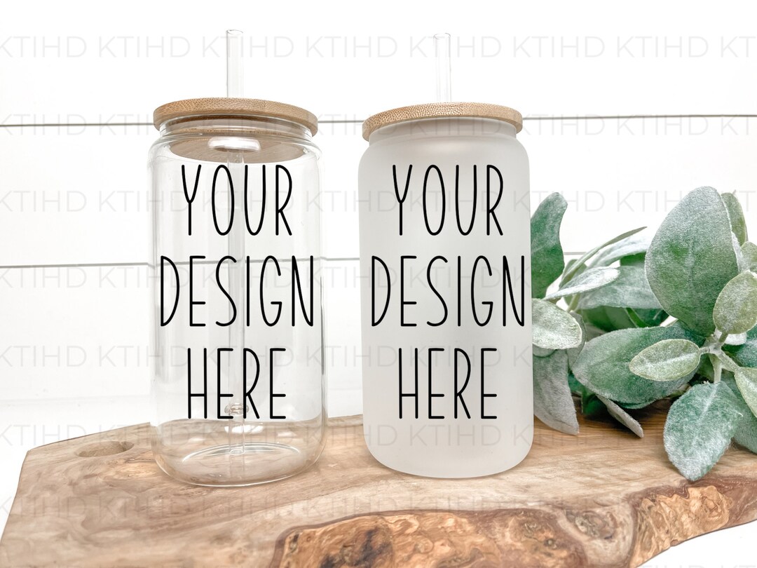 Libby Glass Mockup | 2 Bubble Tea Cup Mock-up | Sublimation JPEG and ...