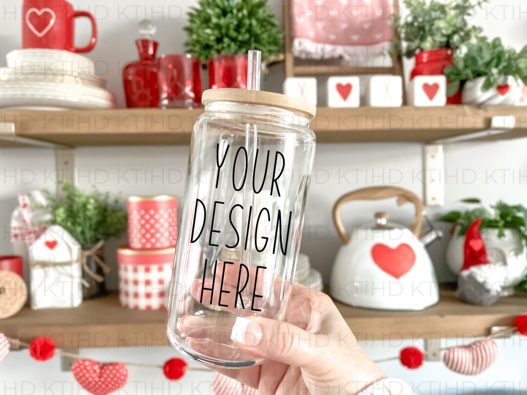 Libby Beer Glass Mockup | Bubble Tea Cup Mock-up | Sublimation JPEG and ...