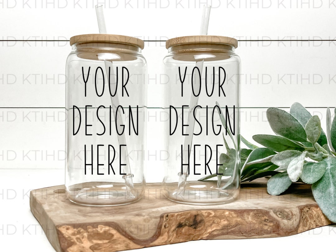 Libby Glass Mockup: Bubble Tea Cup, Sublimation Design (JPEG, PNG) - Etsy