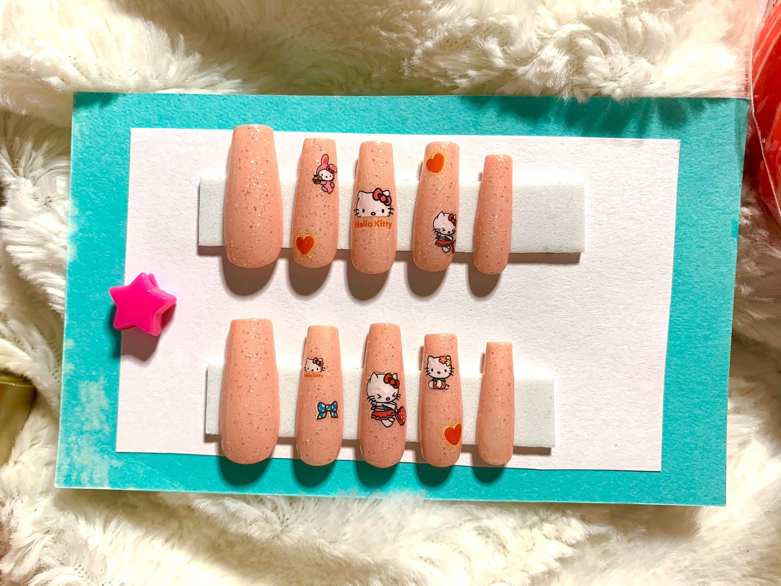 Hello Kitty Y2k Style Press On Nails Etsy