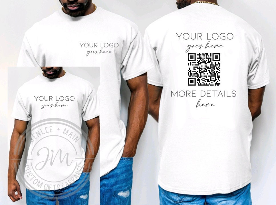 Custom Business Logo & Company QR Shirts Personalized Company Logo ...