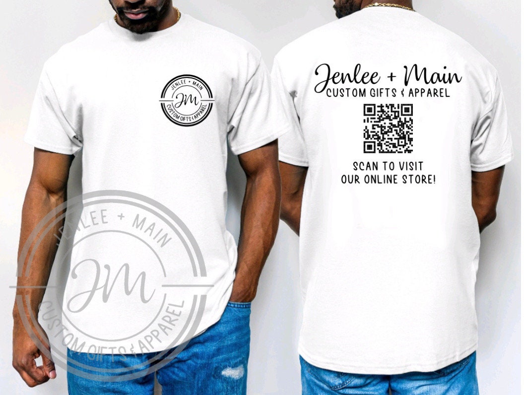 Custom Business Logo & Company QR Shirts Personalized Company Logo ...