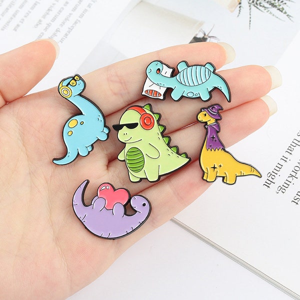 Dinosaur Enamel Pin - Etsy