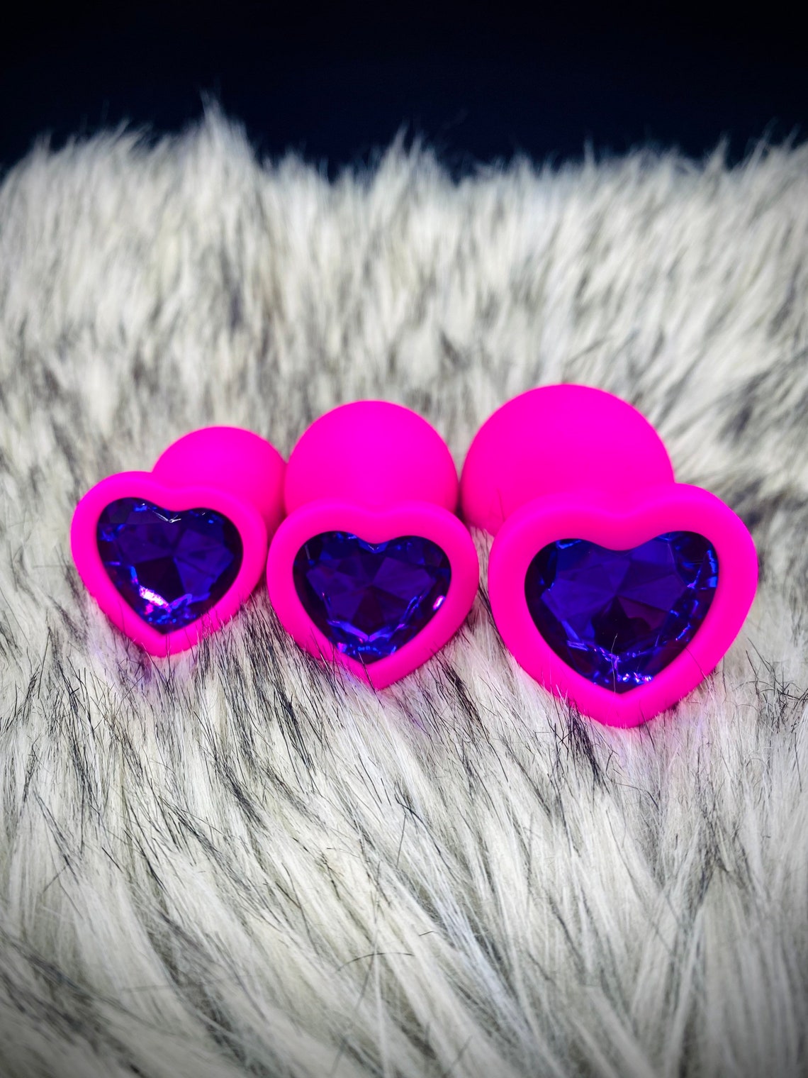 Tapón Anal De Silicona Rosa Tapón Trasero Con Gema Extraíble Etsy