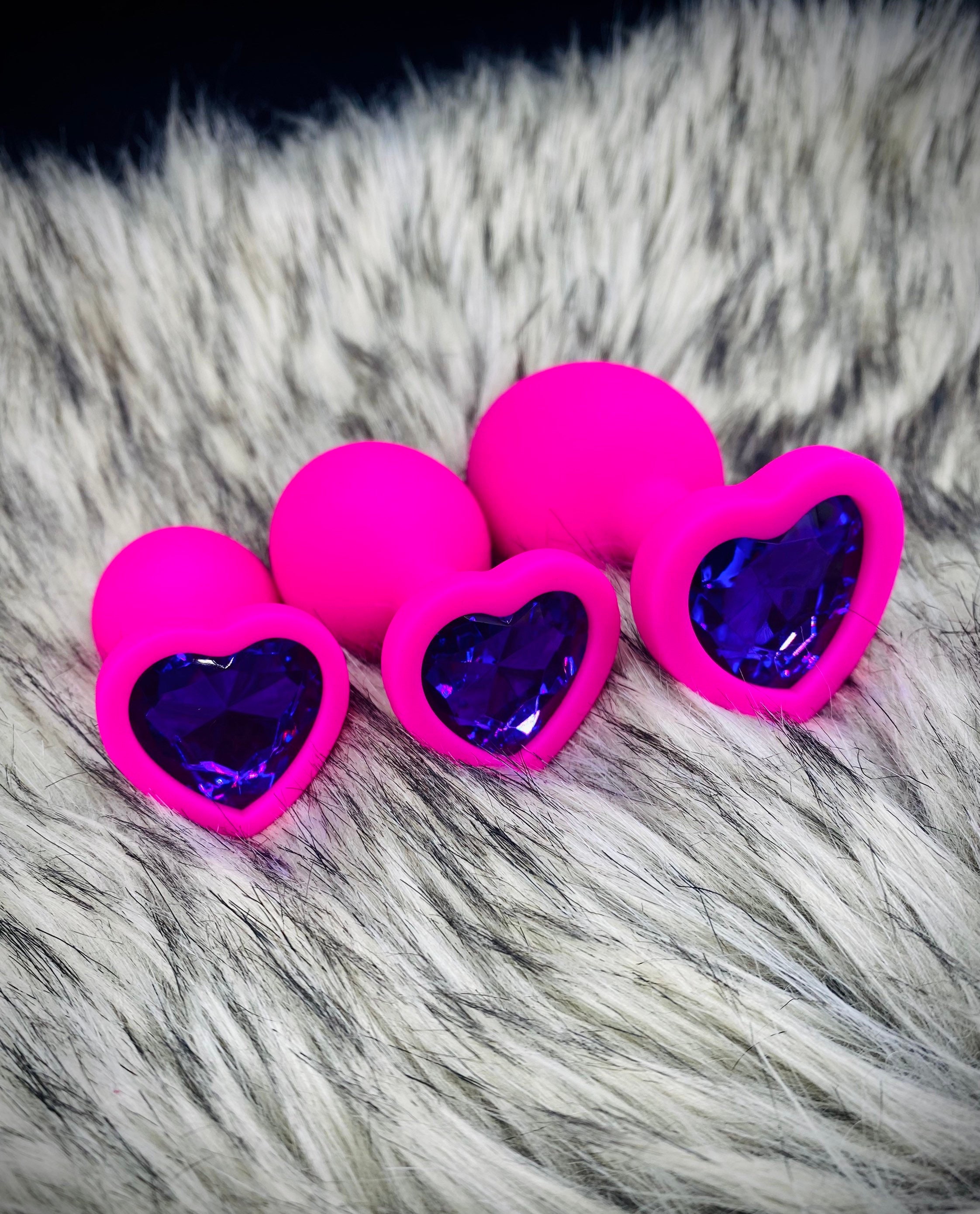 Tapón Anal De Silicona Rosa Tapón Trasero Con Gema Extraíble Etsy
