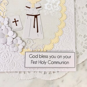 First Holy Communion Card. Handmade Greeting Card. Religious Greeting ...