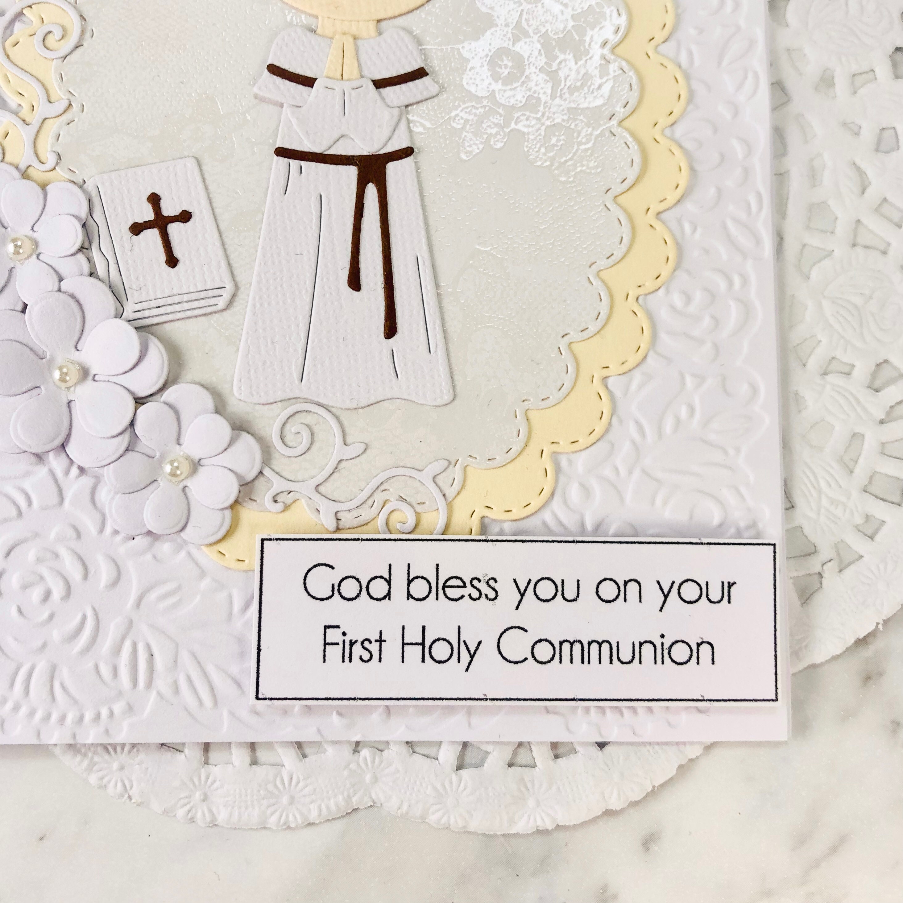 First Holy Communion Card. Handmade Greeting Card. Religious Greeting ...