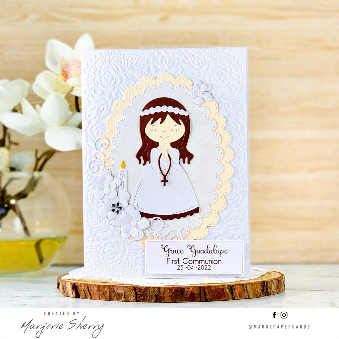 First Holy Communion Card. Handmade Greeting Card. Religious Greeting ...