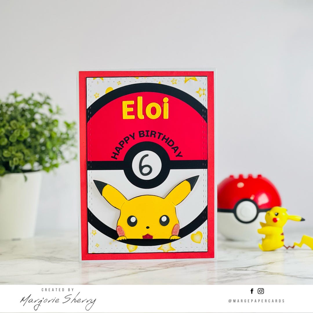 Pockemon Pikachu Birthday Card. Birthday Card for Boys and Girls ...