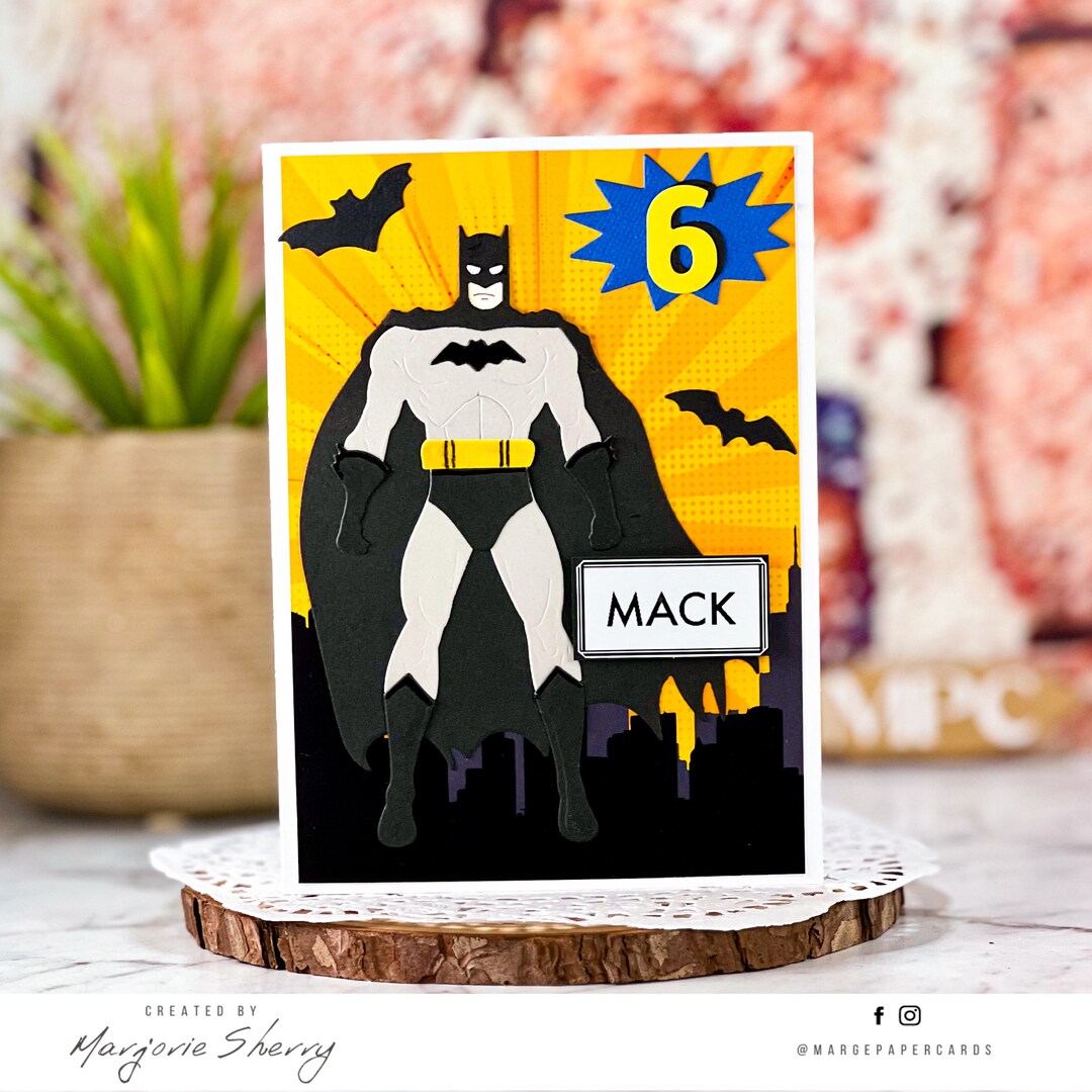 Happy Birthday Card. Batman Birthday Card. Superhero Birthday Card ...