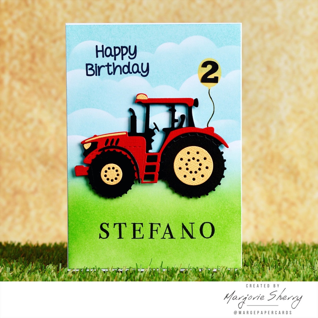 Personalised Tractor Birthday Card: Handmade Farm Card for Boys - Etsy