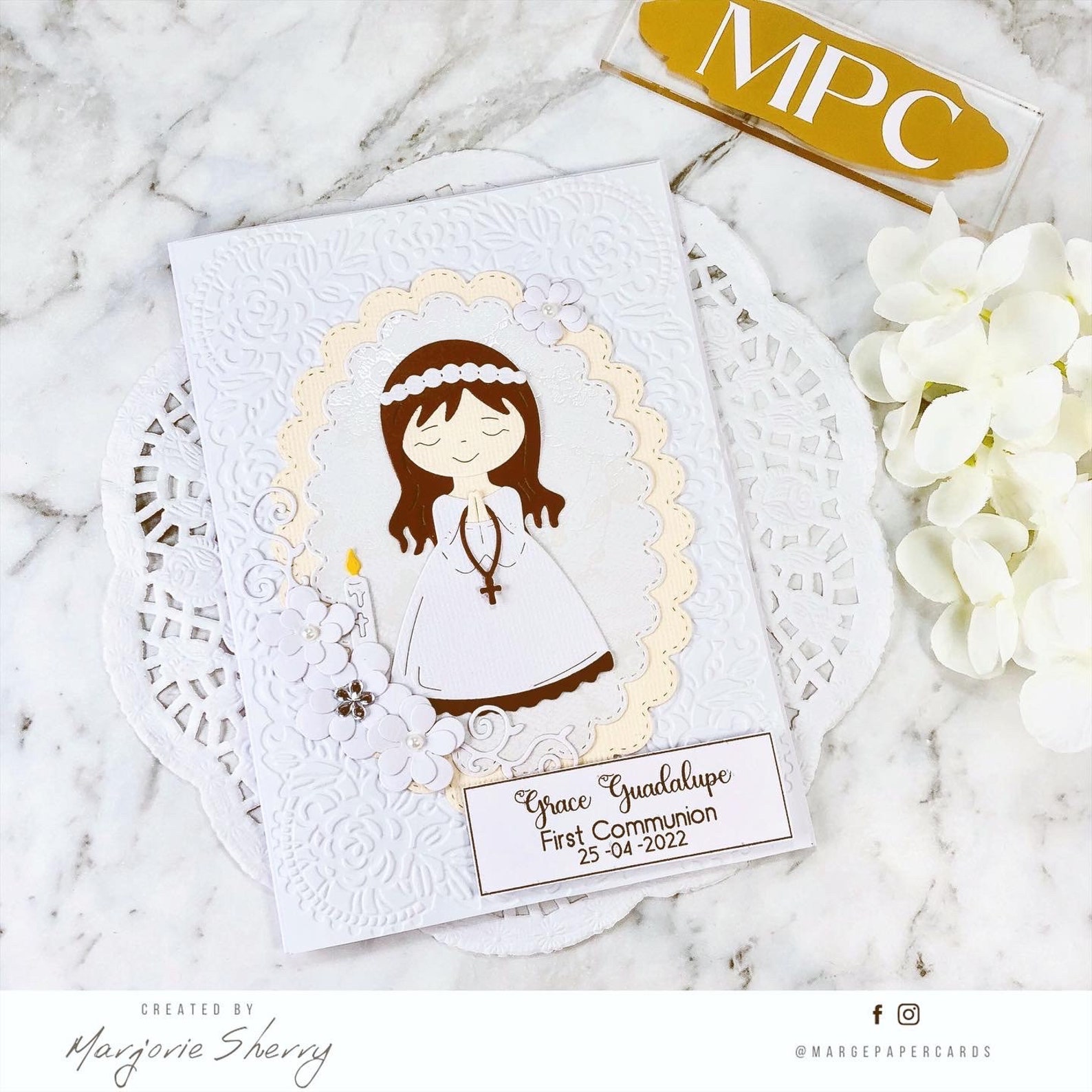 First Holy Communion Card. Handmade Greeting Card. Religious Greeting ...