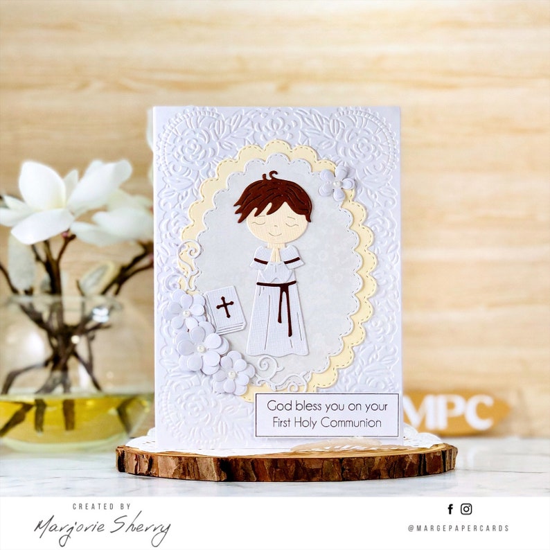 First Holy Communion Card. Handmade Greeting Card. Religious Greeting ...