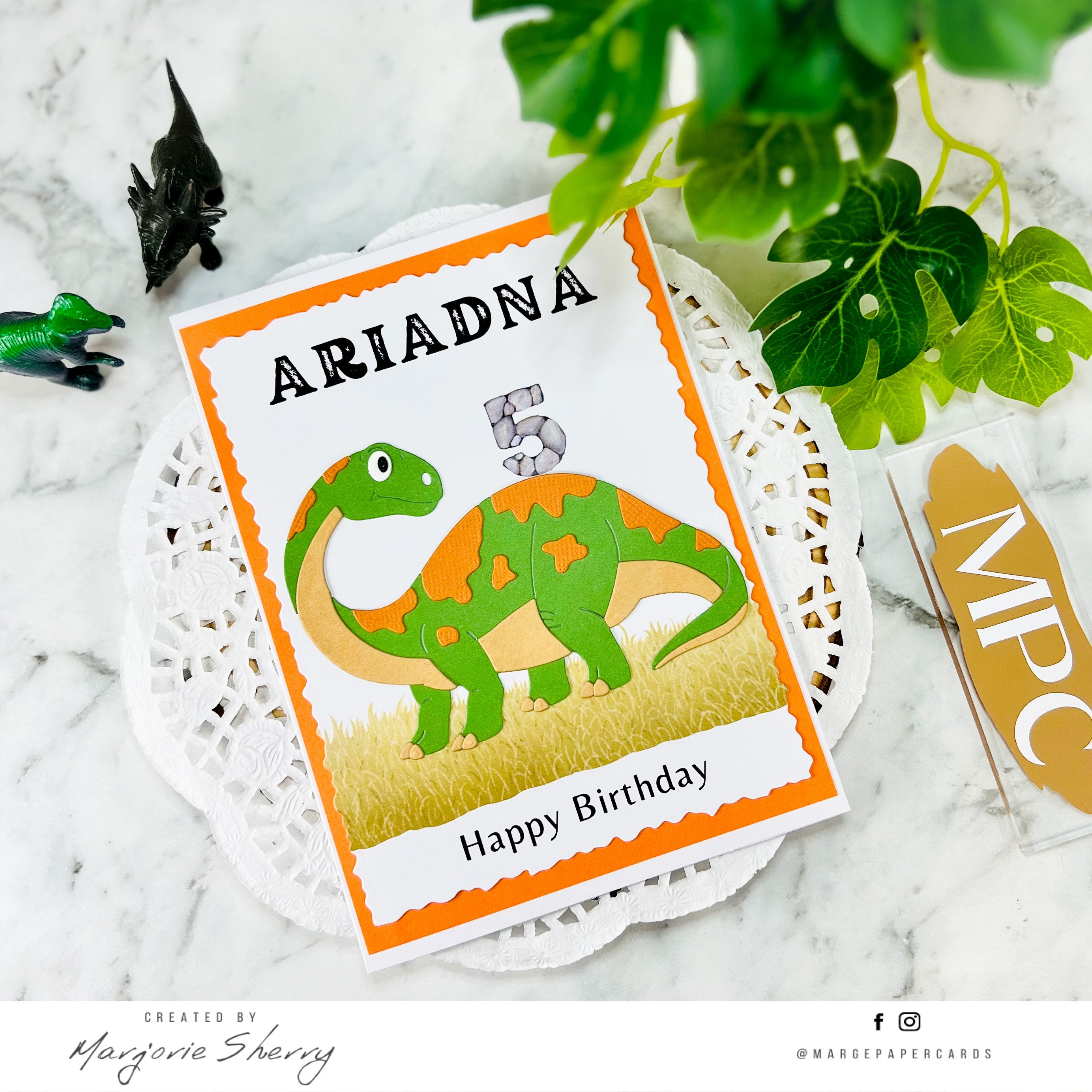 Dinosaur Handmade Birthday Card. Birthday Card for Boys and Girls ...