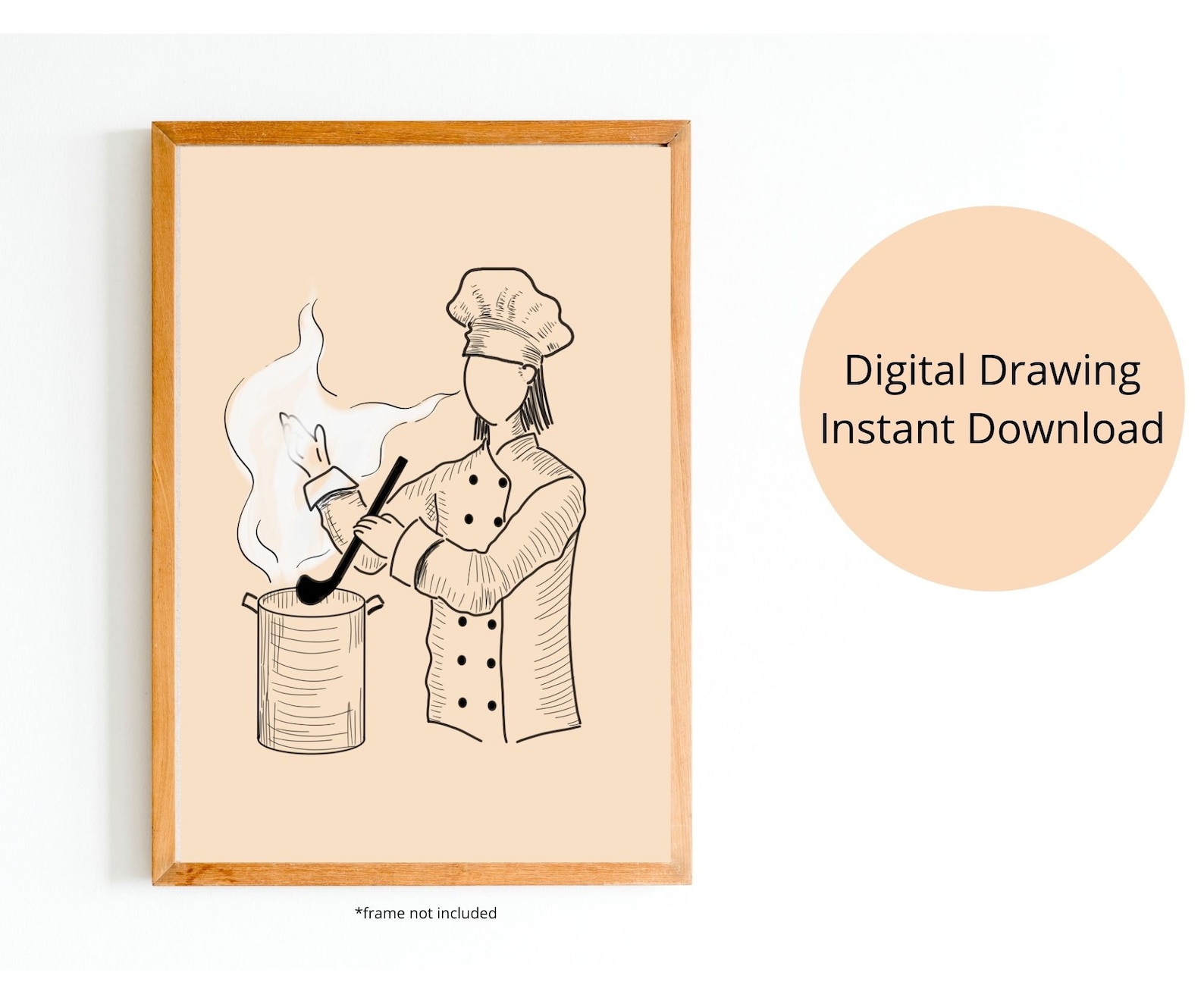Chef wall art wall art print Unique wall art Instant | Etsy