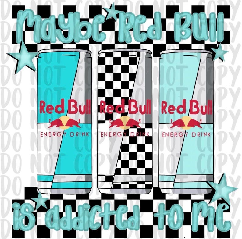 Maybe R3d Bull is Addicted to Me | PNG | Sublimation | Checkered | - Etsy