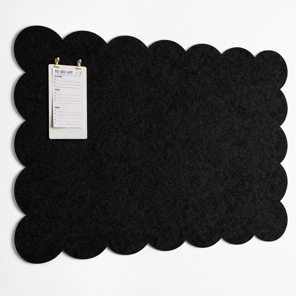 Orelle Scalloped Felt Bulletin Board | Foldable Peel and Stick Felt ...