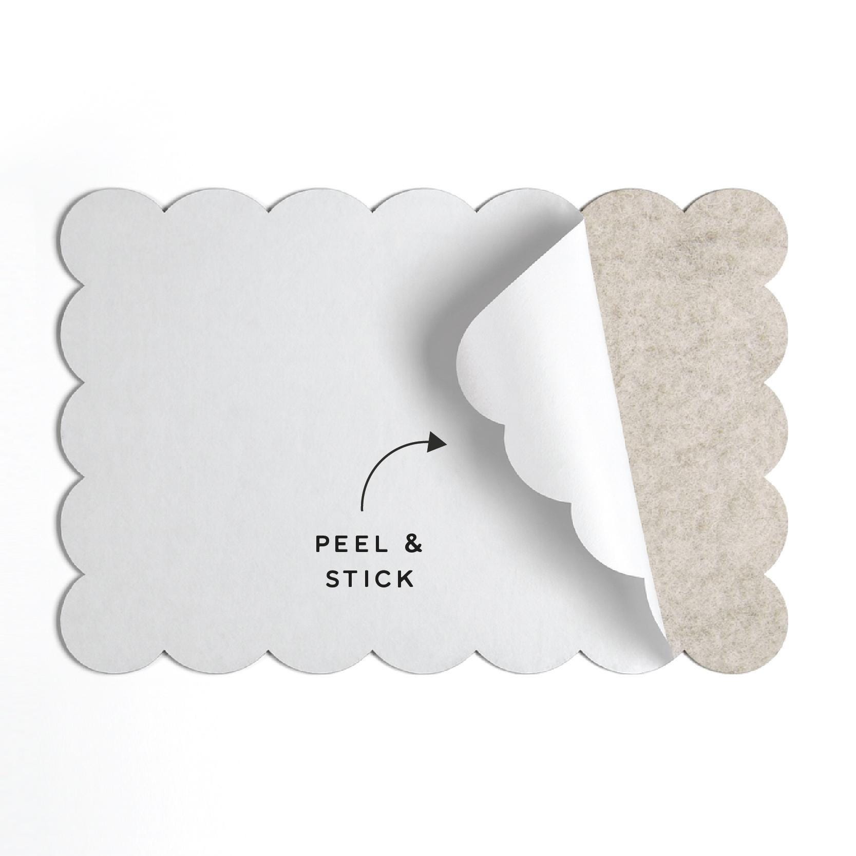 Orelle Scalloped Felt Bulletin Board | Foldable Peel and Stick Felt ...