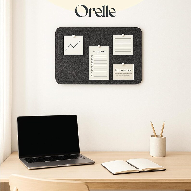 Orelle Felt Bulletin Board | Foldable Peel and Stick Felt Board for ...
