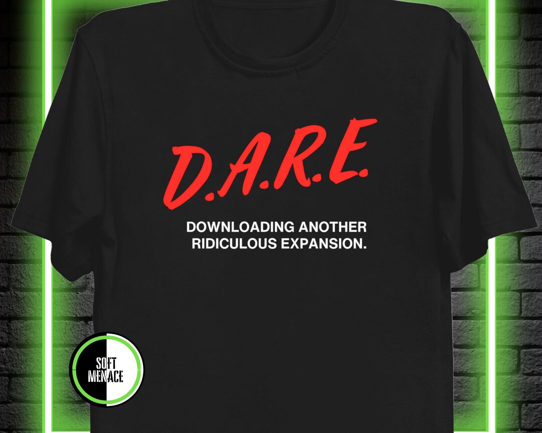 Sims Gamer Humor DARE Program Shirt - Millennial Y2K Gag Gift T Shirt ...