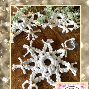 Macrame Christmas Star Pattern PDF | Beginner Christmas Ornament ...