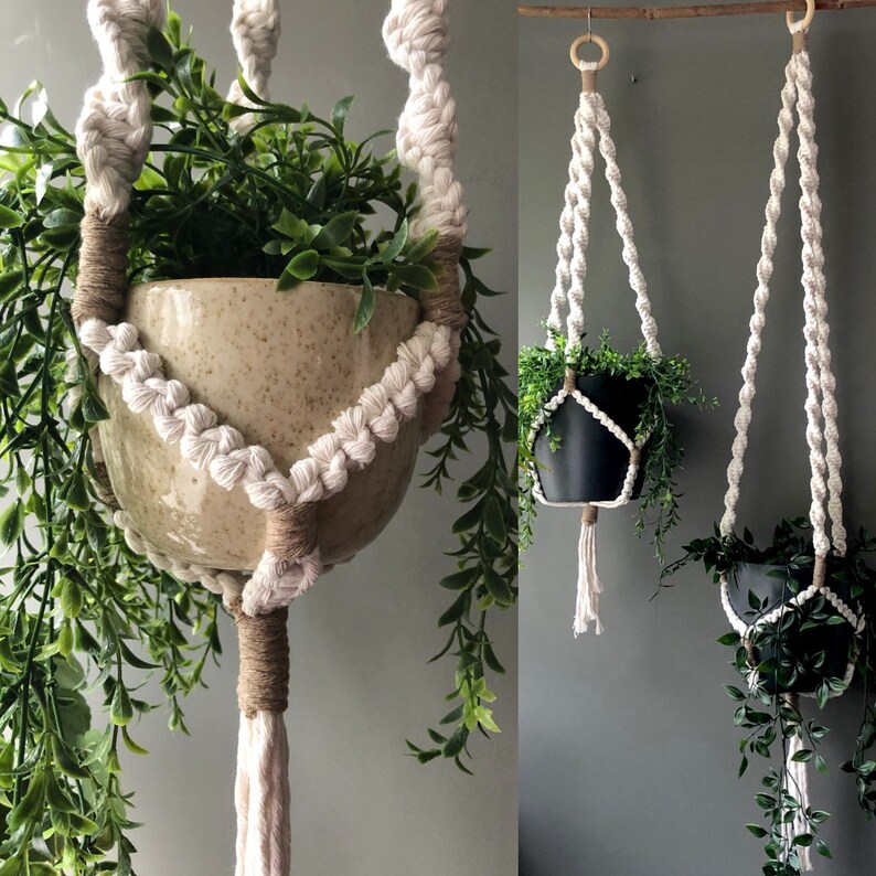 Macrame Plant Hanger Natural Plant Hanger Boho Home Decor Plant Gift ...
