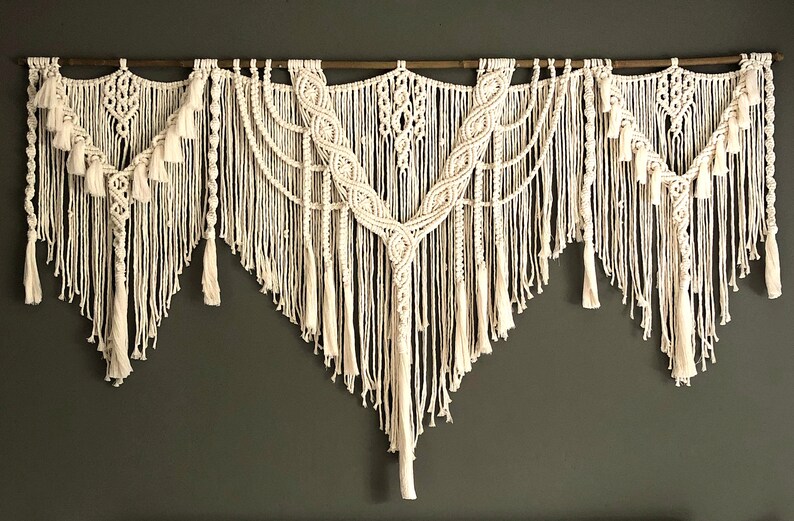 XXL Macrame Wall Hanging Macrame Headboard Boho Headboard Bedroom ...