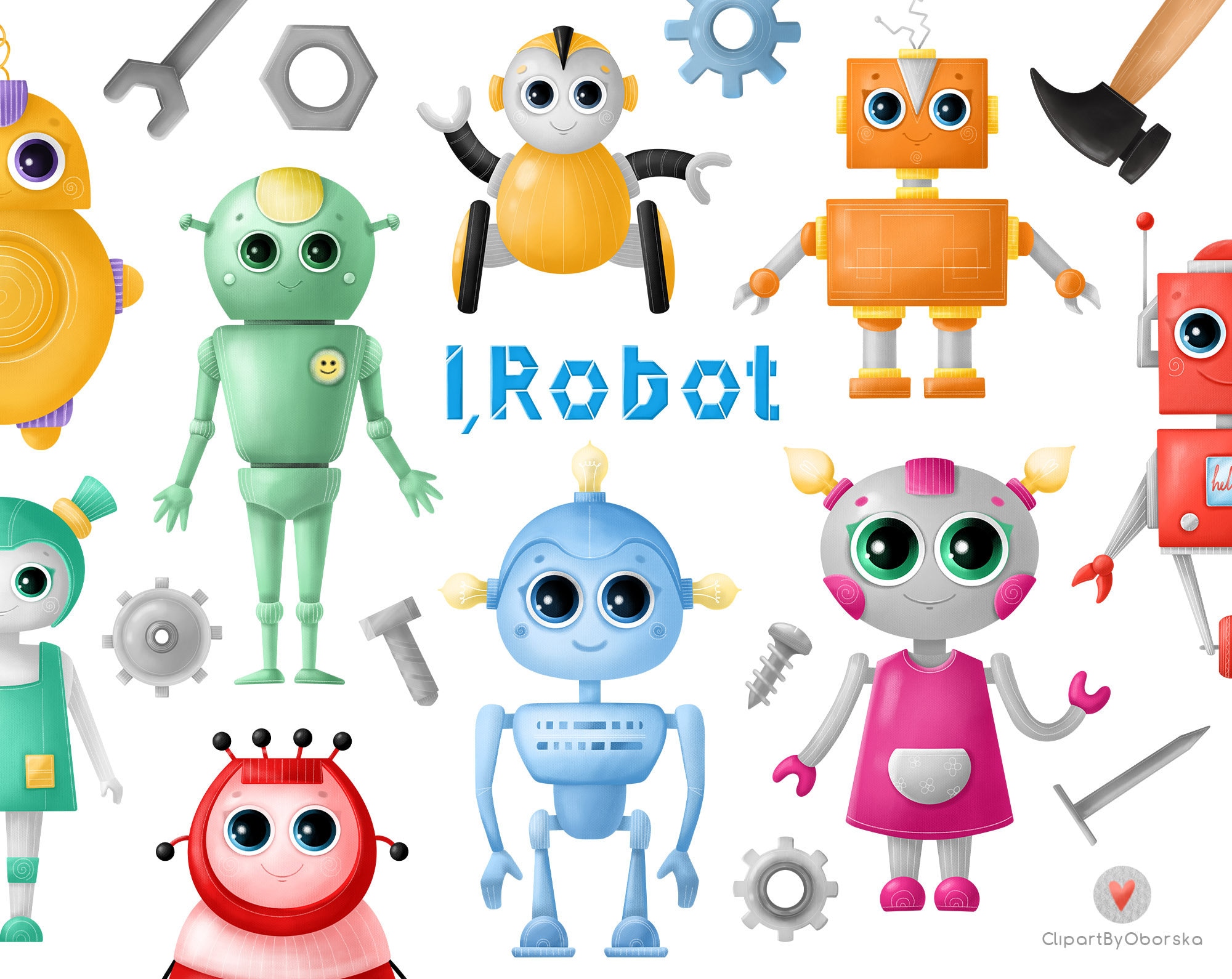 Girl Robot Clipart