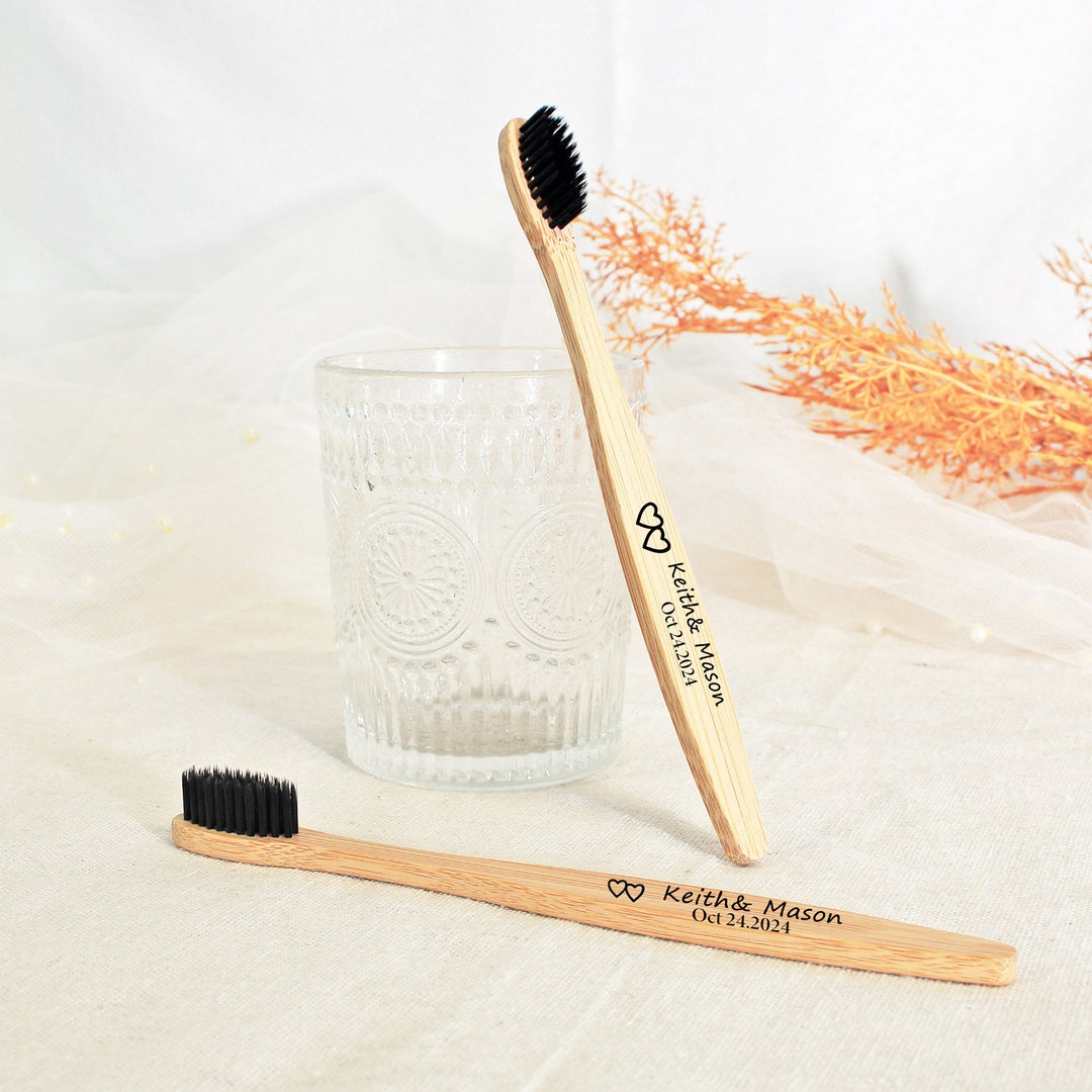 Personalized Wedding Toothbrushes,engraved Your Name! Natural Eco ...