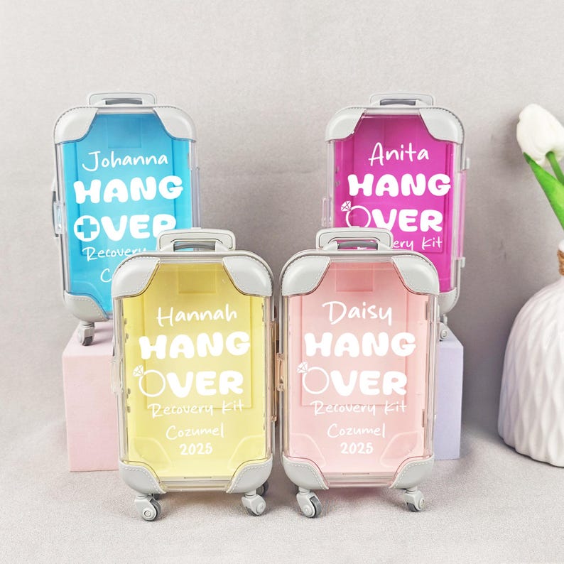 Personalized Mini Suitcase - Bachelorette Hangover Organizer,girls Trip ...