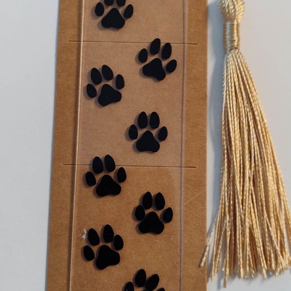 Paw Print Bookmark - Etsy