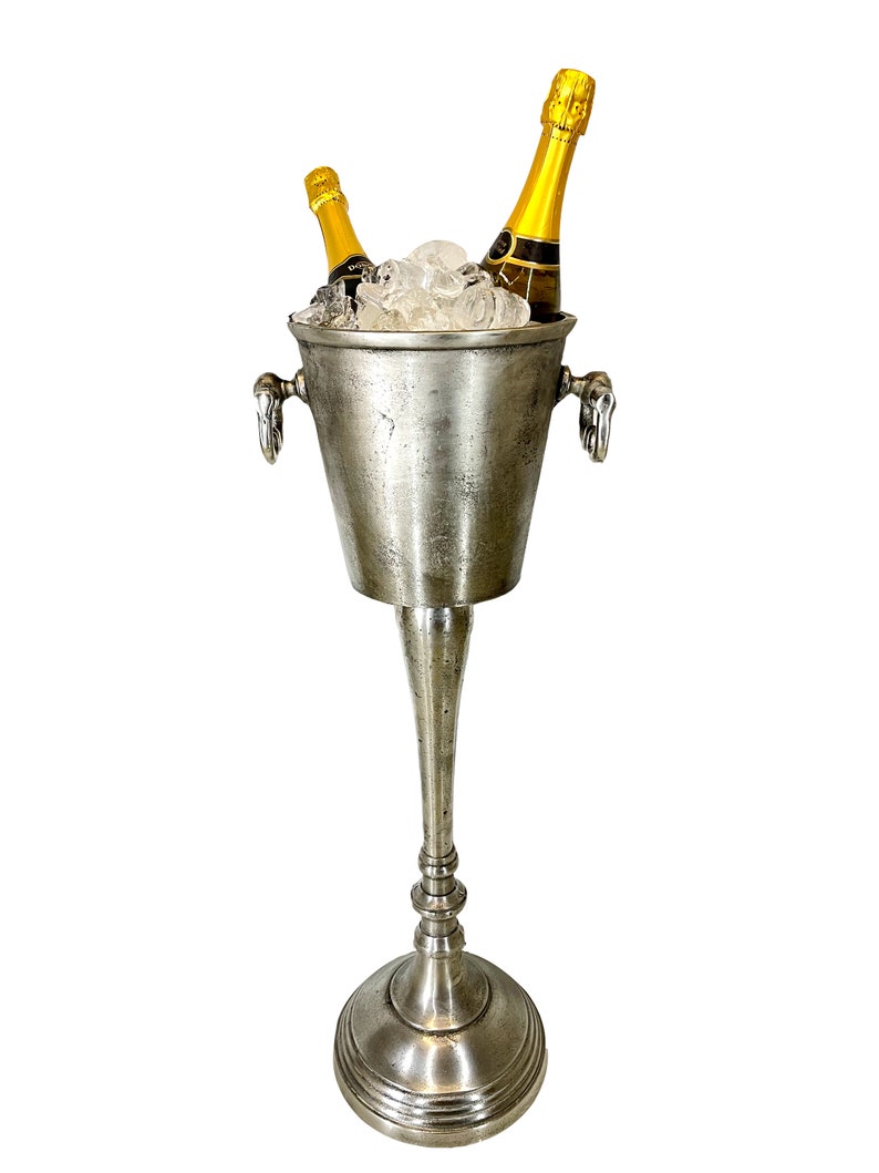 Floor Standing Rustic Gold Champagne Bucket Distressed Look - Etsy