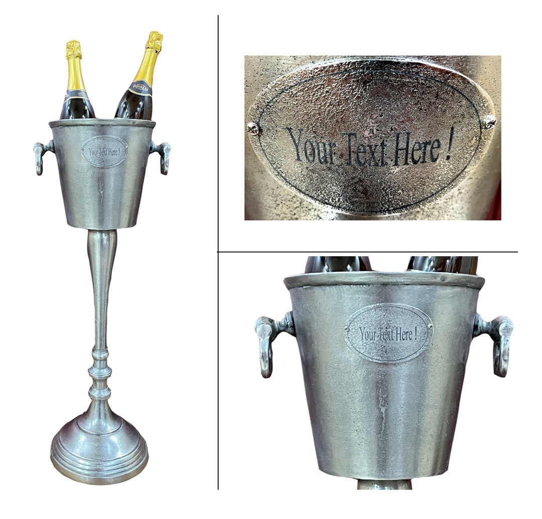 Personalized Gift Floor Standing Rustic Champagne Bucket - Etsy