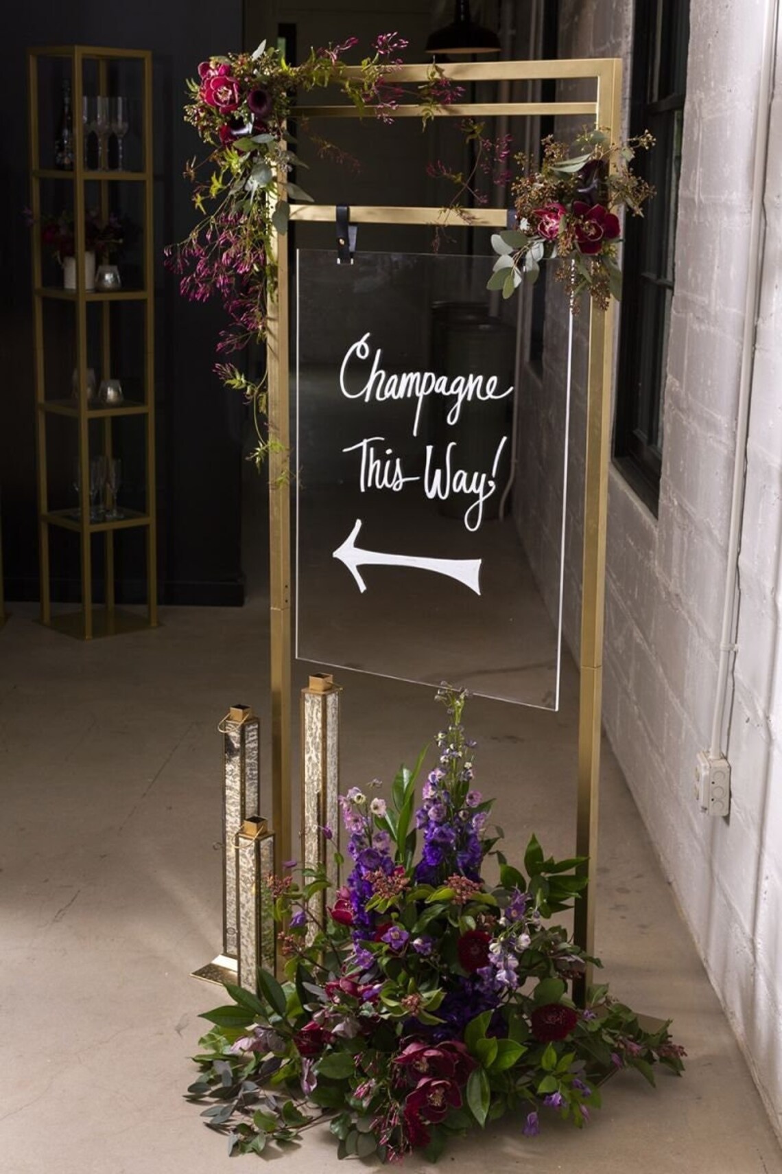 Handmade Gold Wedding Welcome Sign Stand, Iron Chart Display - Etsy
