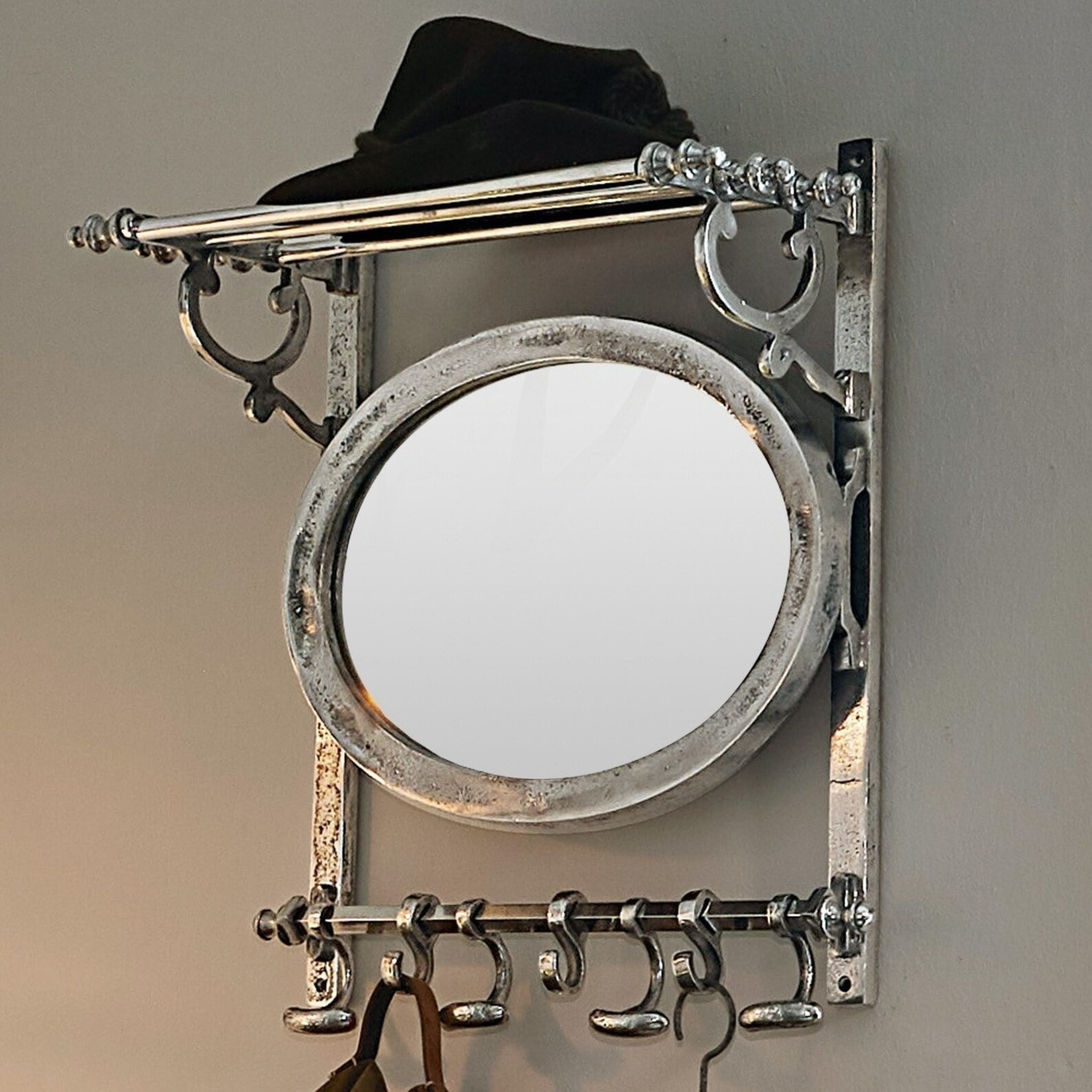 WARDROBE Handmade Wall Train Rack Shelf Wall Mirror Coat - Etsy