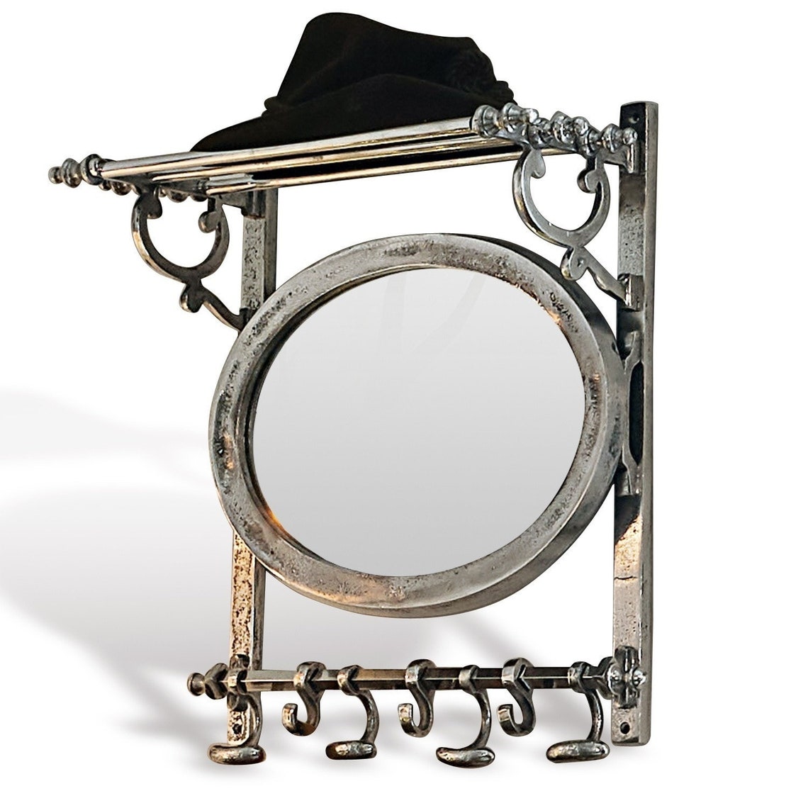 WARDROBE Handmade Wall Train Rack Shelf Wall Mirror Coat - Etsy