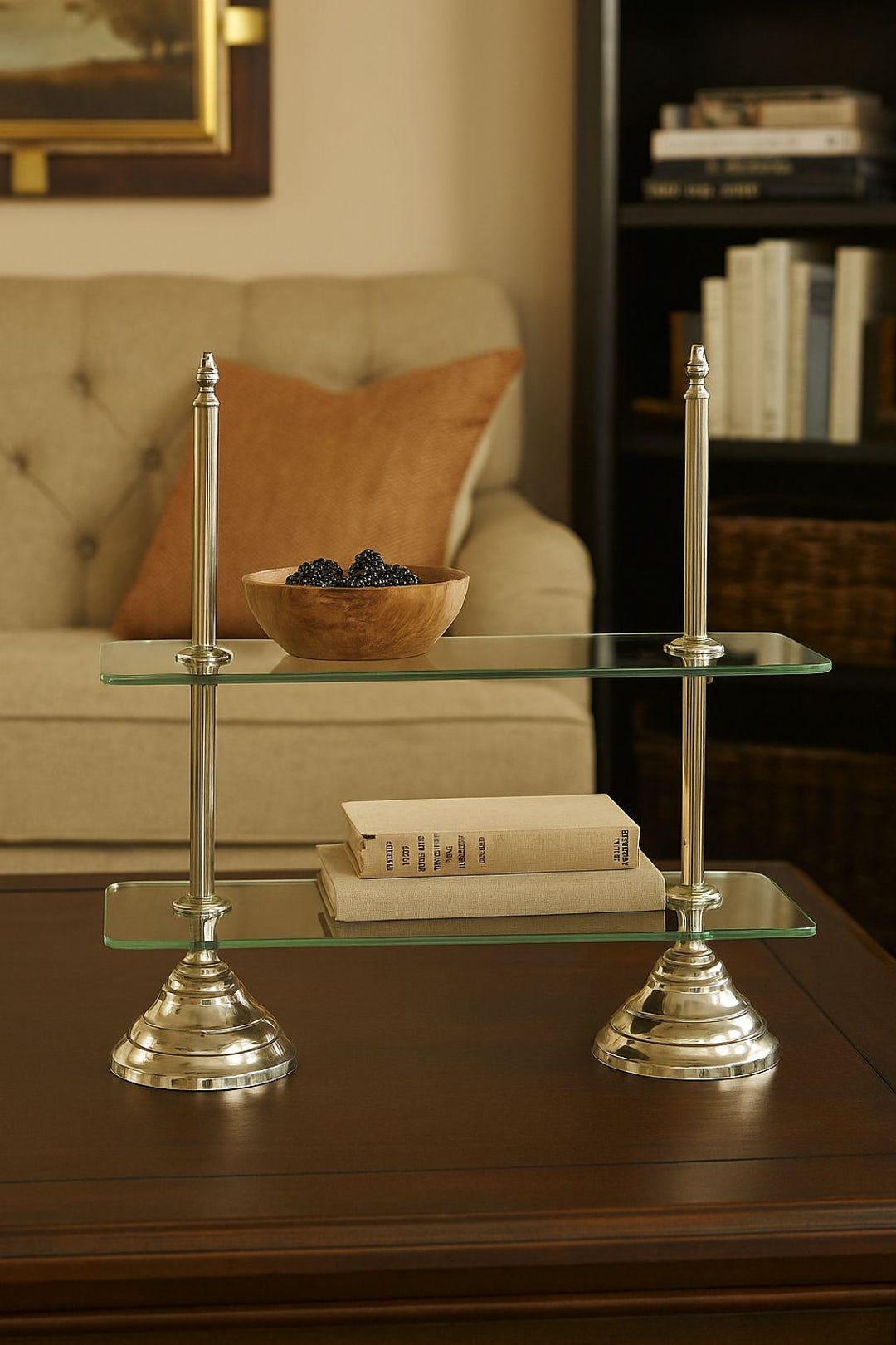 Two-tier Glass Shelf | Elegant Countertop Organizer | Bathroom, Kitchen ...
