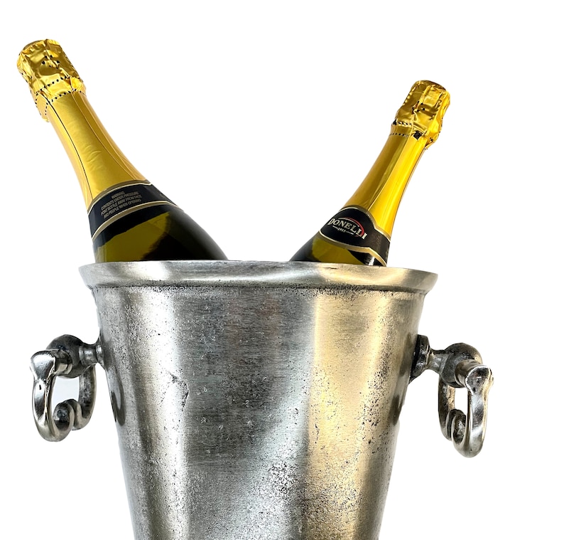 Floor Standing Rustic Gold Champagne Bucket Distressed Look - Etsy