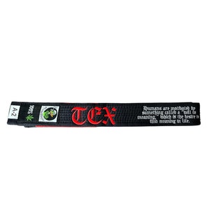 CUSTOM JIU JITSU Belts, Personalized Embroidered Gi Belt, Veteran Owned ...
