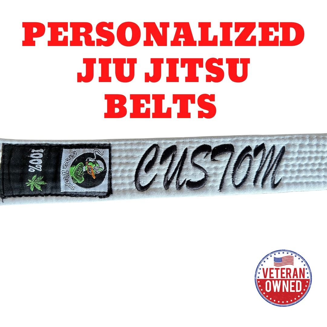 CUSTOM JIU JITSU Belts Personalized Embroidered Gi Belt - Etsy