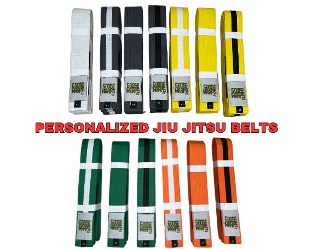 CUSTOM Kids JIU JITSU Belts, Goose Wraps Bjj / Personalized Embroidered ...