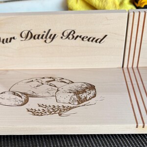 Maple Laser Engraved Bread Cutting Board With Preset Slice Thickness ...