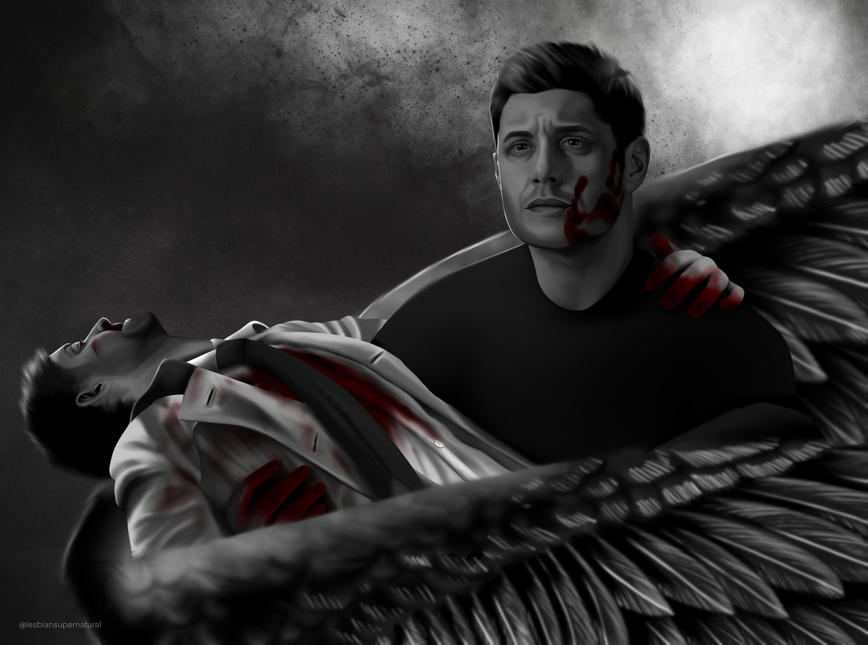 Destiel Fanart Sad