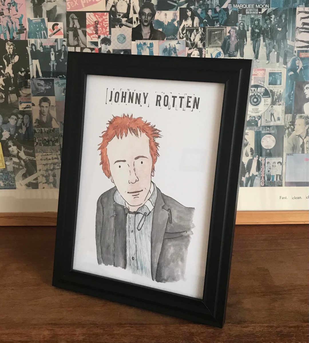 Johhny Rotten Painting Watercolour Print Punk - Etsy