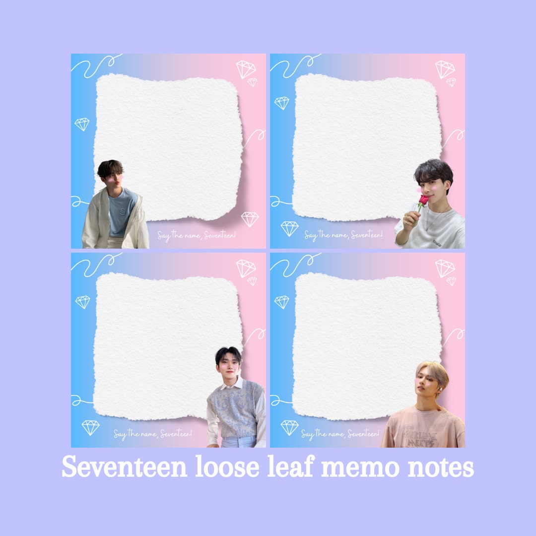 Kpop Seventeen Notes Loose Leaf Memo Paper Seventeen Bias Stationery ...