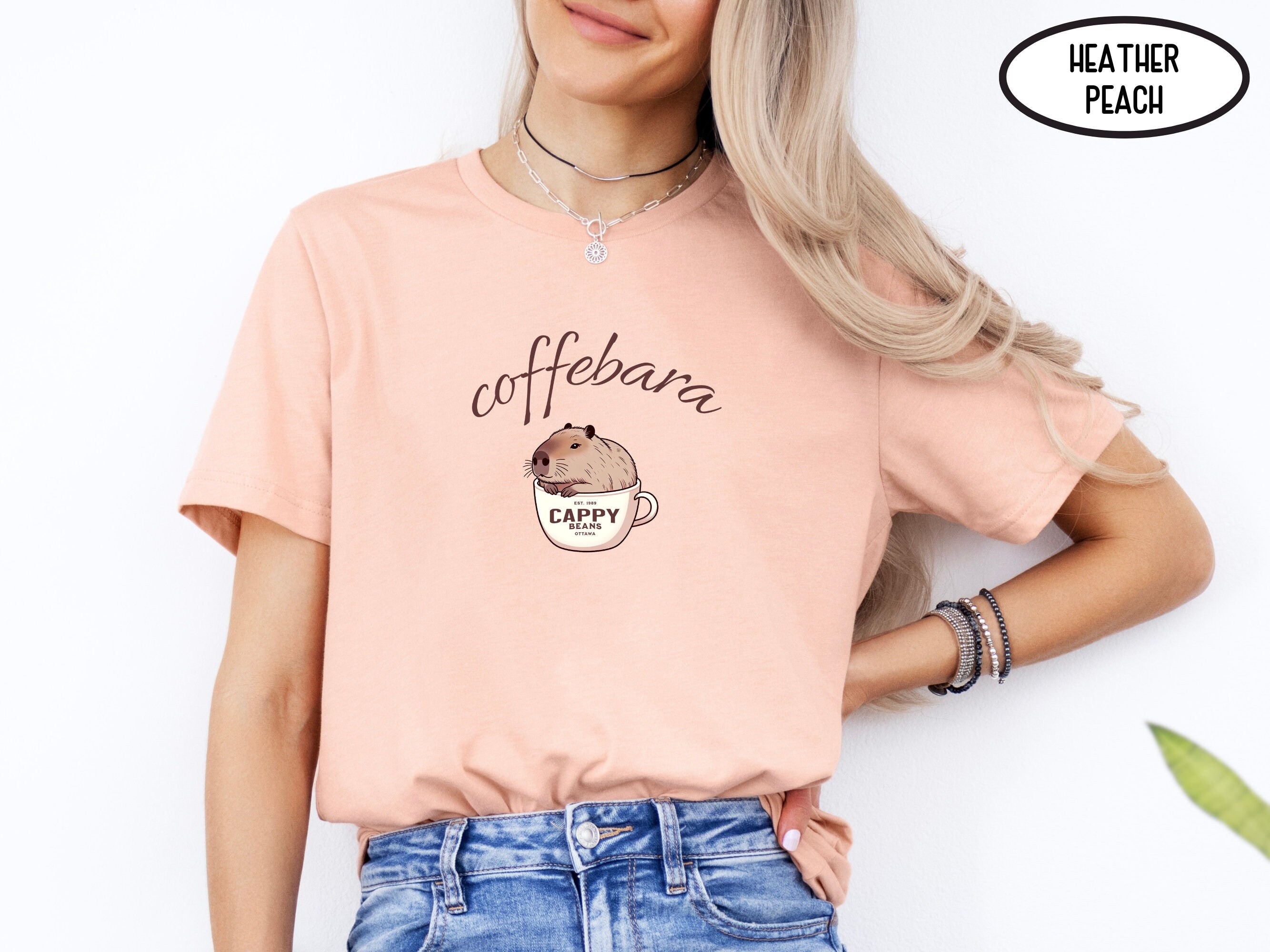 Coffee Lover Coffeebara Capybara Shirt, Minimalistic Coffee Capybara ...