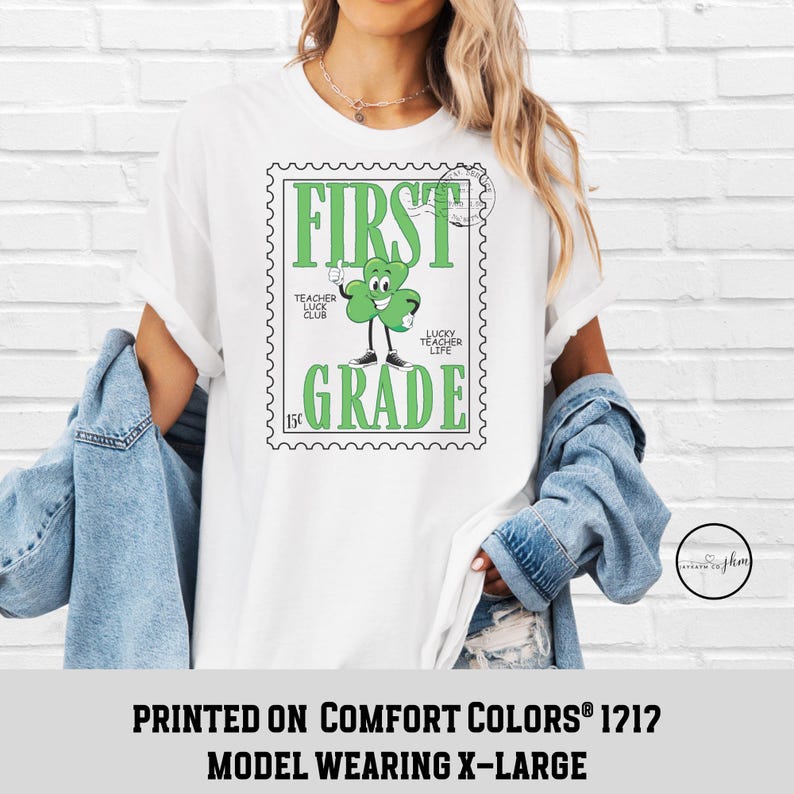 Comfort Colors St Patricks Day Teacher Shirt 1st Grade, First Grade ...