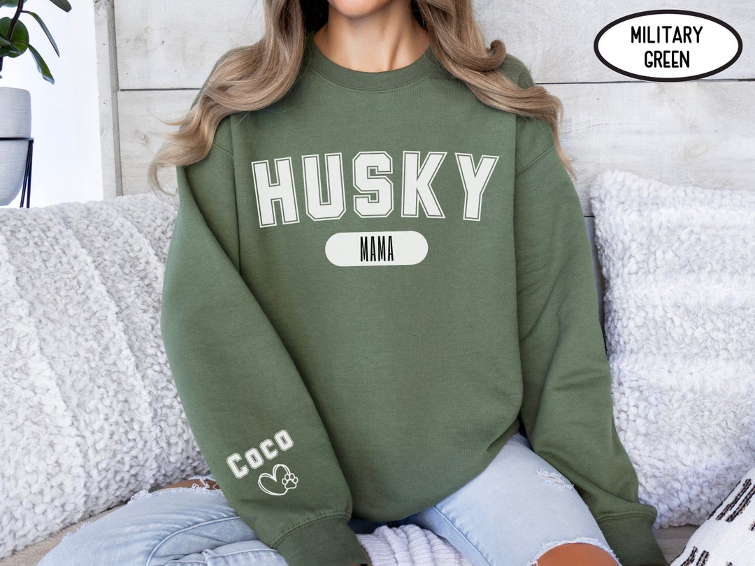 Custom Husky Dog Womens Valentines Day Sweatshirt, Cute Husky Dog Mom ...